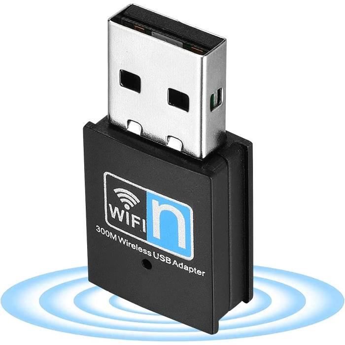Clé WiFi Adaptateur USB WiFi Mini USB WiFi Adaptateur 300Mbps ...