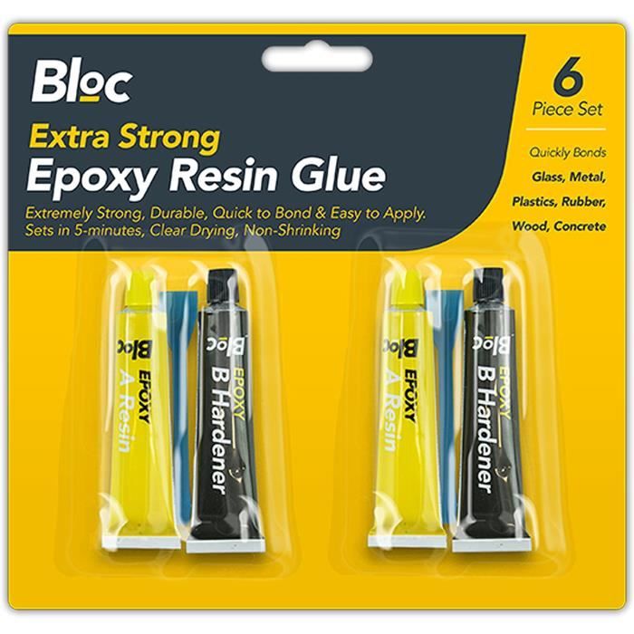 2PC Résine époxy Super Colle et durcisseur rapide 5 minutes à sec Extra ...