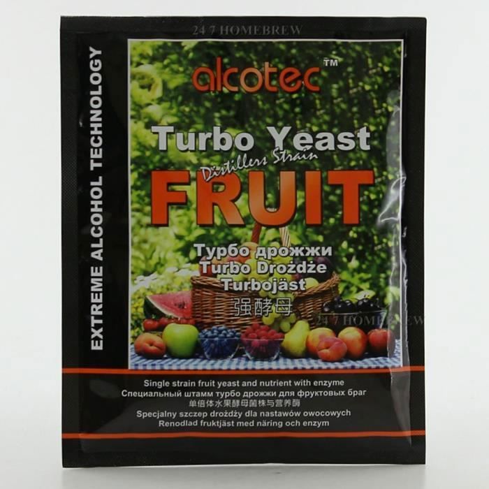 Alcotec Levure Rapide - FRUIT, Turbo Levure, Levure d'esprit, Levure de ...