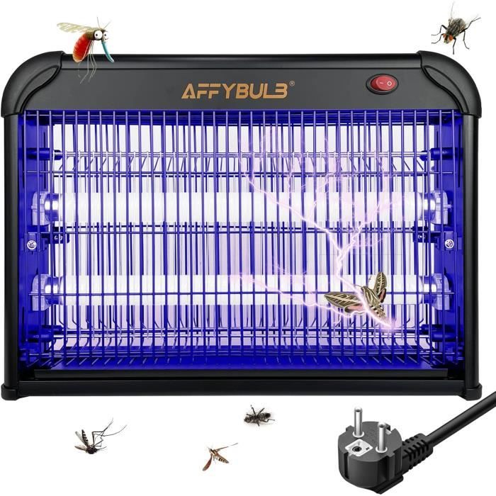 Tue Mouche Eléctrique,Tueur d'Insectes Electrique 20W,Lampe UV Anti ...