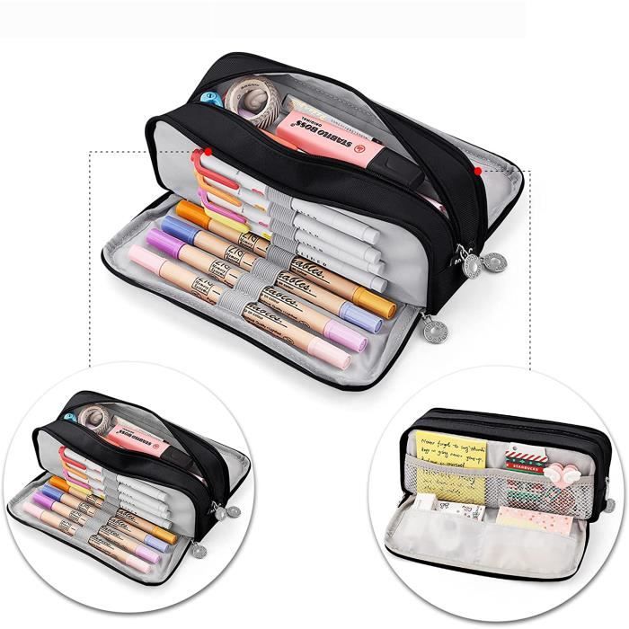 Trousse 3 compartiments Trousse scolaire grande capacité - Cdiscount ...