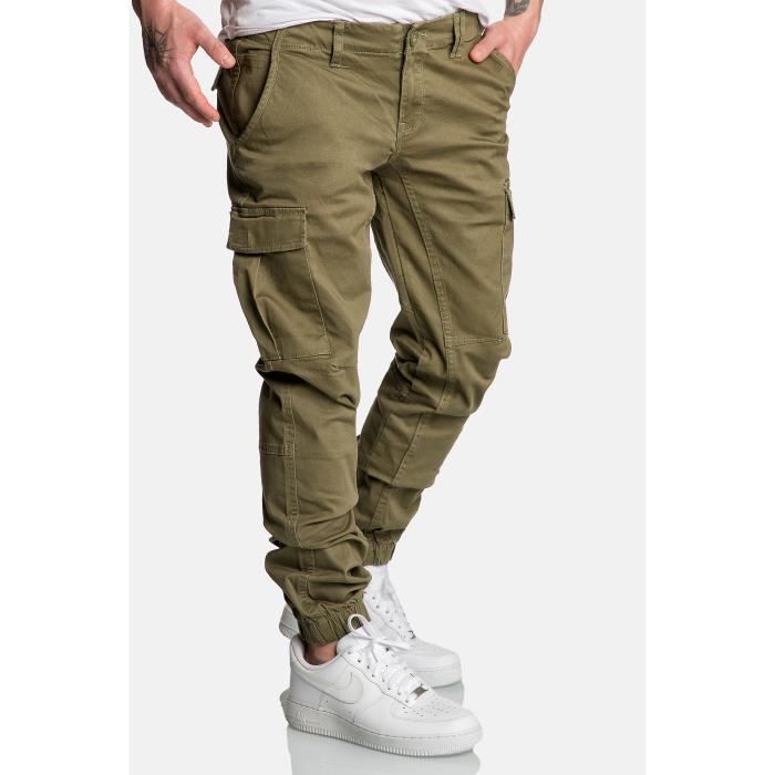 Pantalon de jogging cargo en toile extensible A&S - EGOMAXX - Homme ...