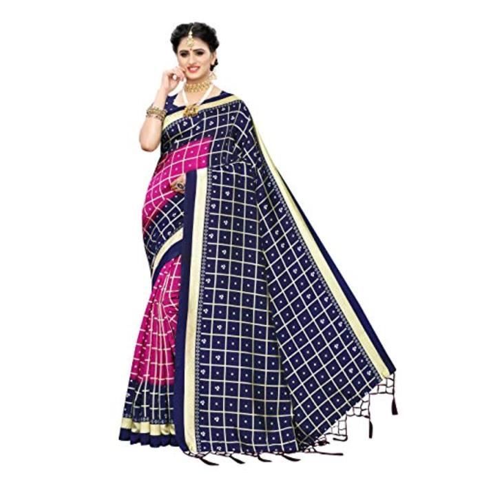 Kilt XK6GD Art soie sari SDPLBANDHANI CHECKS J Taille-M Rose ...