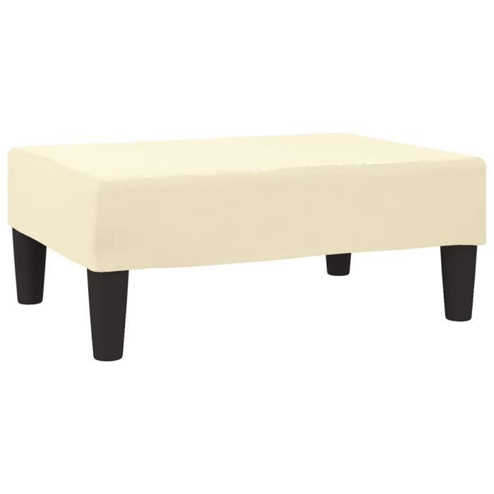 Omabeta Poufs - Repose-pied Crème 78x56x32 cm Similicuir - M07556 ...