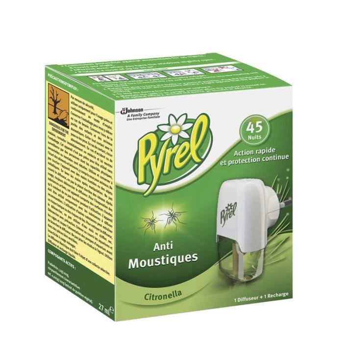 PYREL Diffuseur électriques anti-moustiques 45 nuits parfum citronnelle ...