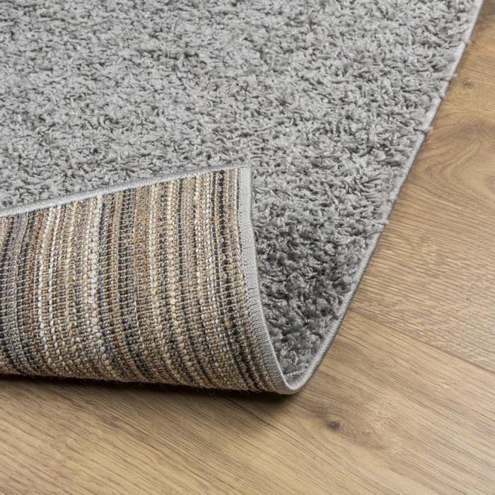 PIE Tapis shaggy PAMPLONA poils longs moderne gris 240x340 cm - SALUTUYA - THE15755 - Cdiscount Auto