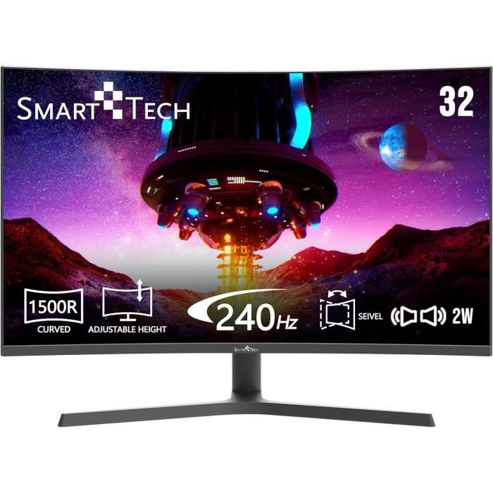 Ecran Pc 32" (80 Cm) 315G01Fvc Incurvé 1500 R, Dalle Va, Résolution Fhd ...