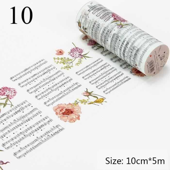RUBAN ADHESIF ,10--Ruban adhésif Washi pour journal anglais rétro 10cm ...