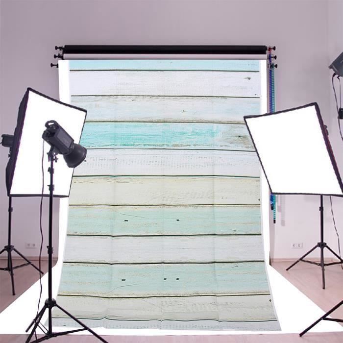 Toile de Fond Backdrop Tissu 1x1.5m Planche Bleu Photographie Studio ...