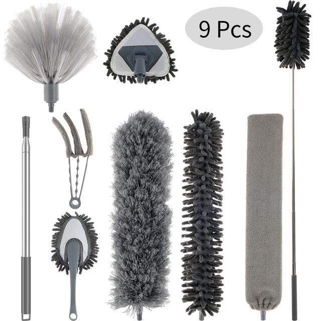 PLUMEAU,9 Pcs-Korea--Ensemble de plumeau en microcarence, plumeau ...