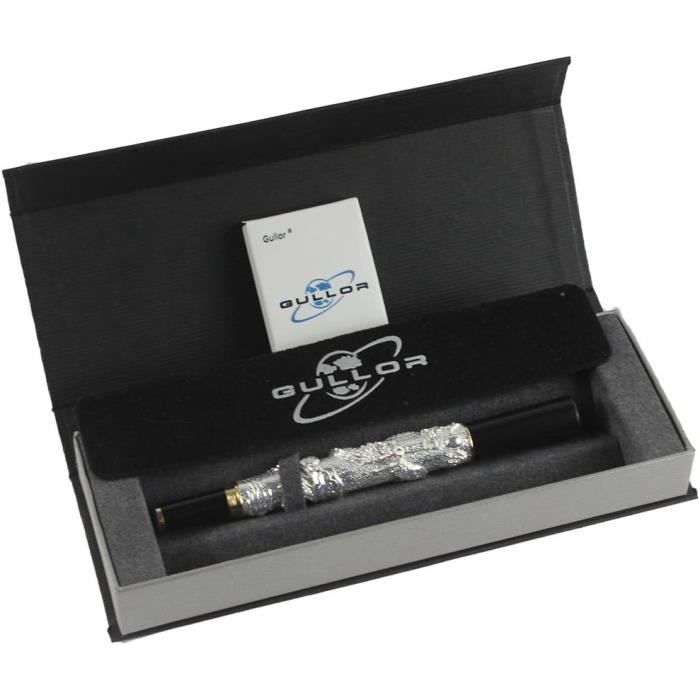 Chinese Dragon Silver Basso-Relievo Fountain Pen With Original Pen Box ...