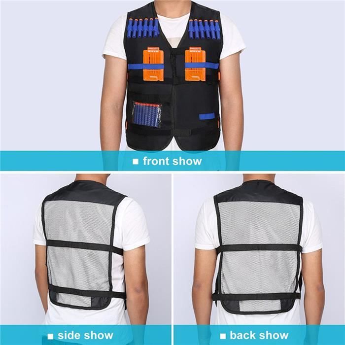 LVX Adjustable Tactical Vest Jacket For Nerf 12 Darts Gun Accessories ...
