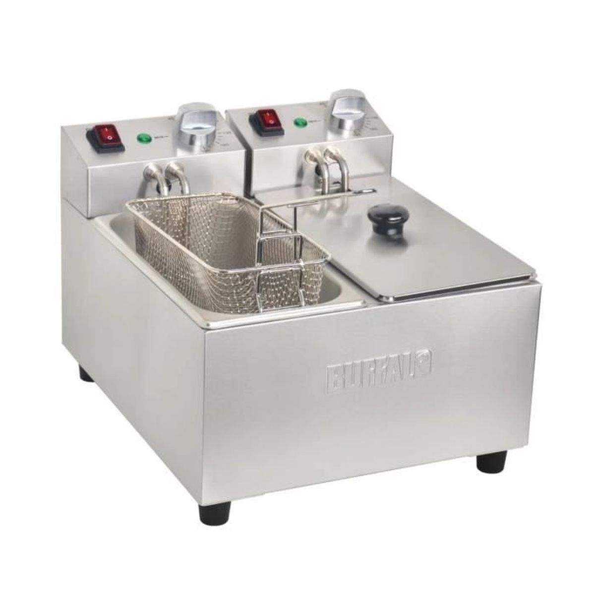 Friteuse inox 2x3 Litres électrique 2x2 Kw - Cdiscount Electroménager