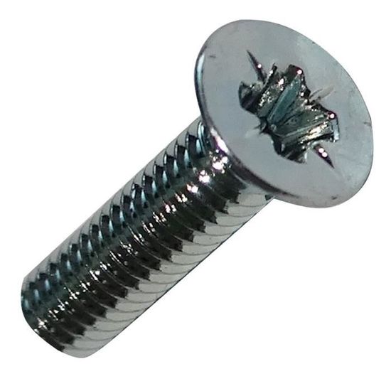 Aerzetix: 100 boulons vis à tête conique M2.5x10mm DIN965A acier zingué ...