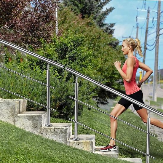Rampe d'escalier - NAIZY - 100 CM - Acier Inoxydable - Intérieur ...