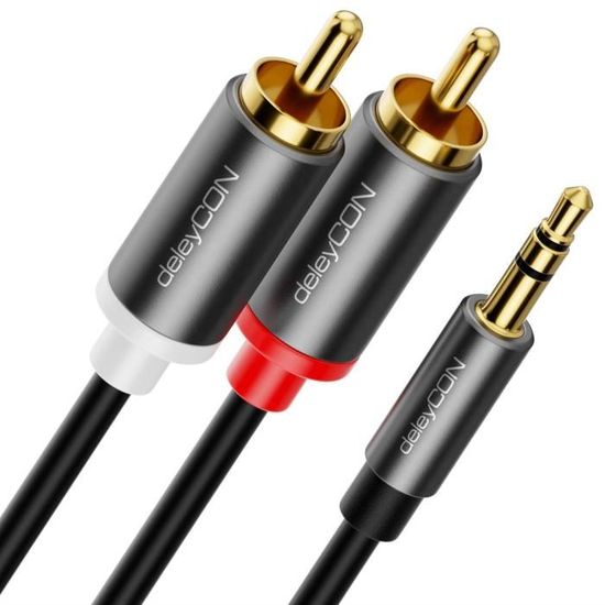5M Câble Jack Vers Cinch Rca Câble Audio 3,5Mm Convertisseur Câble ...