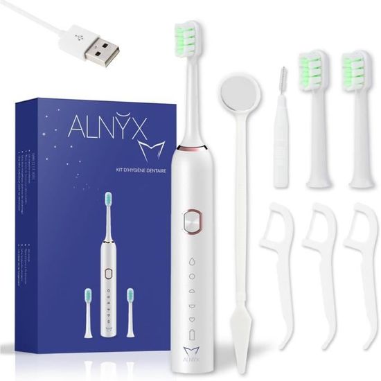 Kit Dentaire : Brosse À Dents Electrique Sonique + Blanchiement ...