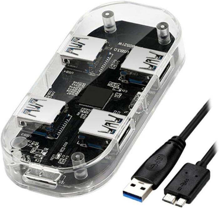 Concentrateur Usb Transparent Concentrateur Usb Portable Hub Usb Mobile ...