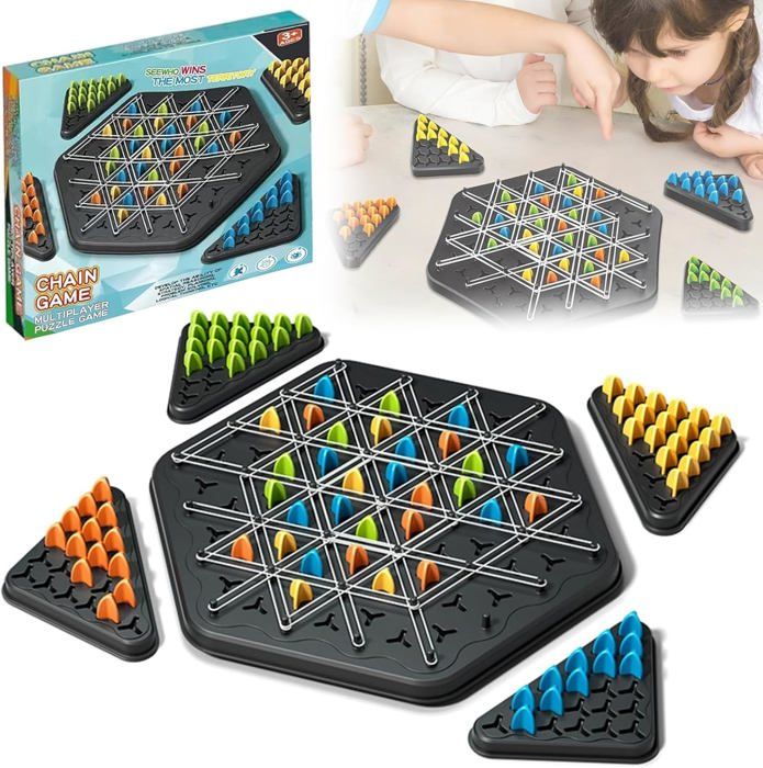 Triggle Jeu,Triggle Jeu élastique,Jeu de société de stratégie de ...