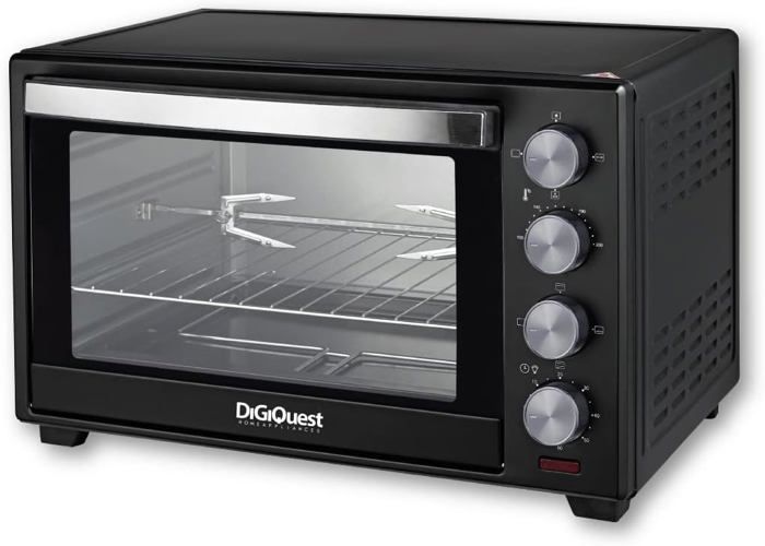 Four Électrique Ventilé 38 Litres Avec Rôtissoire,1600 W,Minuterie 60 Min,Arrêt Automatique Et ...