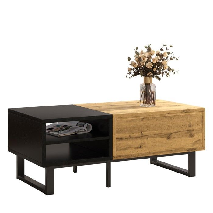 Table Basse Design Moderne - Structure Colorée, Compartiments & Tiroirs ...