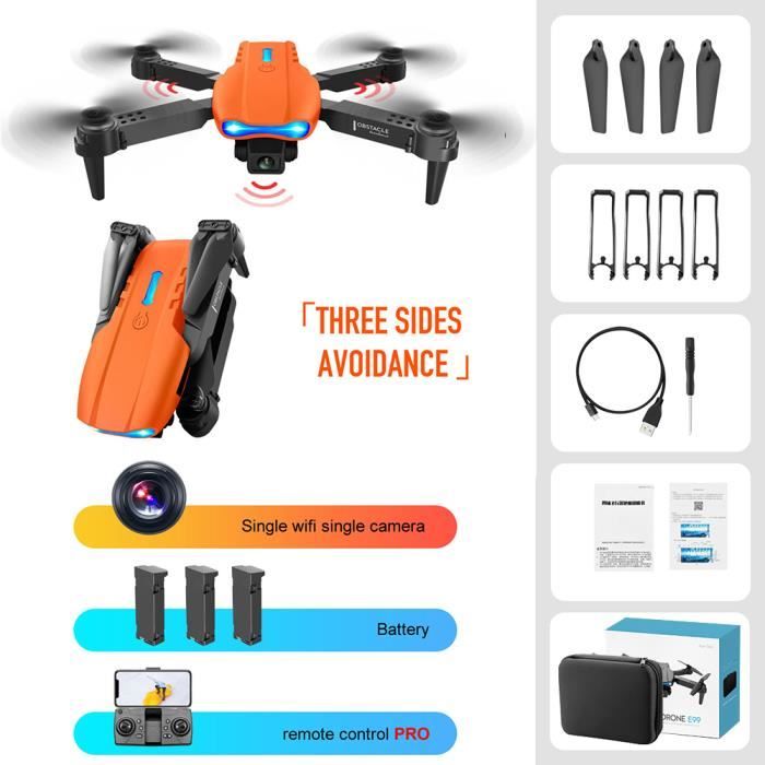 Orange 4k unique 3b - Mini Drone 4K K3 Pro RC, Double caméra, WIFI FPV ...