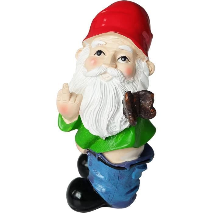 Statue Nain de Jardin en Résine Rouge - Nain Jardin Créatif ...