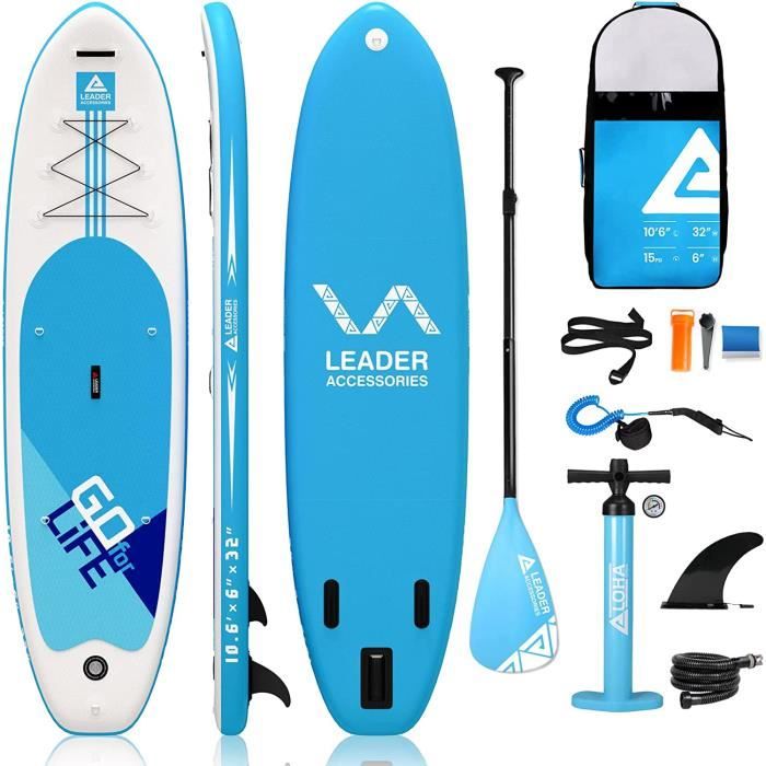 10ft 6" Stand Up Paddle Gonflable, All-Round Famille Paddle,Pagaie ...