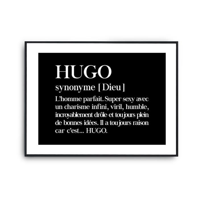 Affiche - Hugo - Prénom définition - Humour - Décoration murale - A2 ...