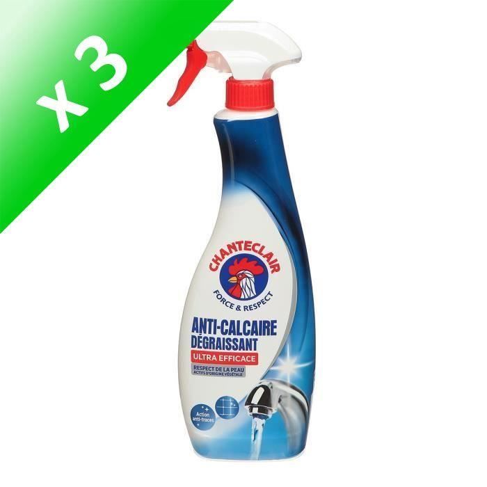 CHANTECLAIR Spray nettoyant ménager anti-calcaire dégraissant - (Lot de ...