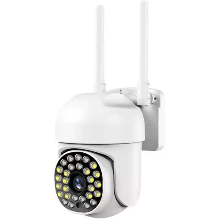 1Set Caméra De Sécurité Avec Projecteurs Couleur Vision Nocturne Caméra ...