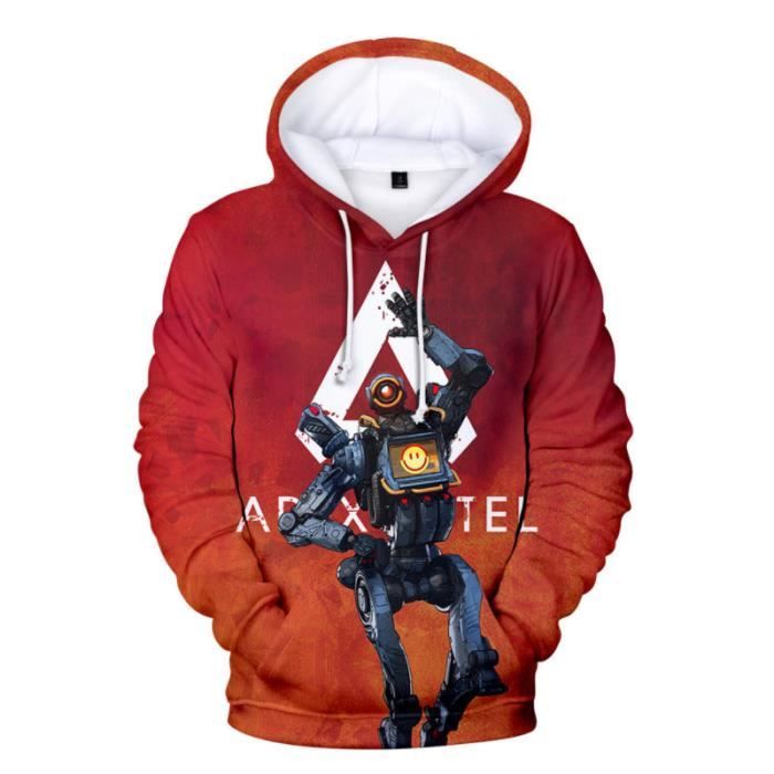 Sweat-Shirt Mixte - Apex Legends - Style4 Rouge XY - Enfant ...