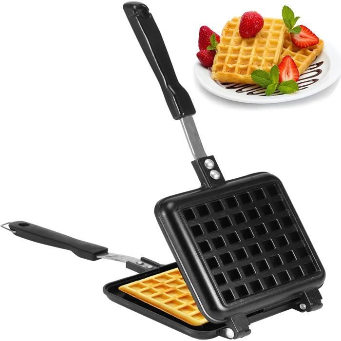 Moule À Gaufres Belges Anti-Adhésif En Fonte D'Aluminium Avec Poignée ...