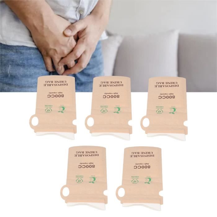 Zerodis Sac d'urine jetable Sac à Urine Jetable de 800 Ml, 5 Pièces ...