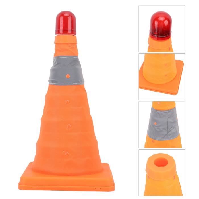 ZJCHAO cône de sécurité réfléchissant Cône de sécurité routière pliable et Portable, 30x19x19cm ...