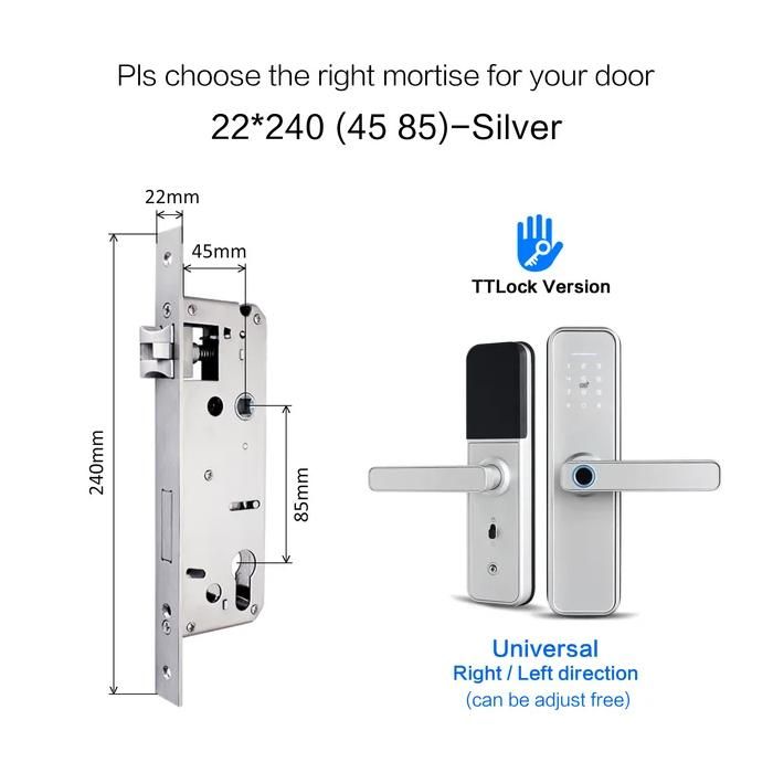 Serrure de porte intelligente à empreinte digitale, connectivité WiFi ...