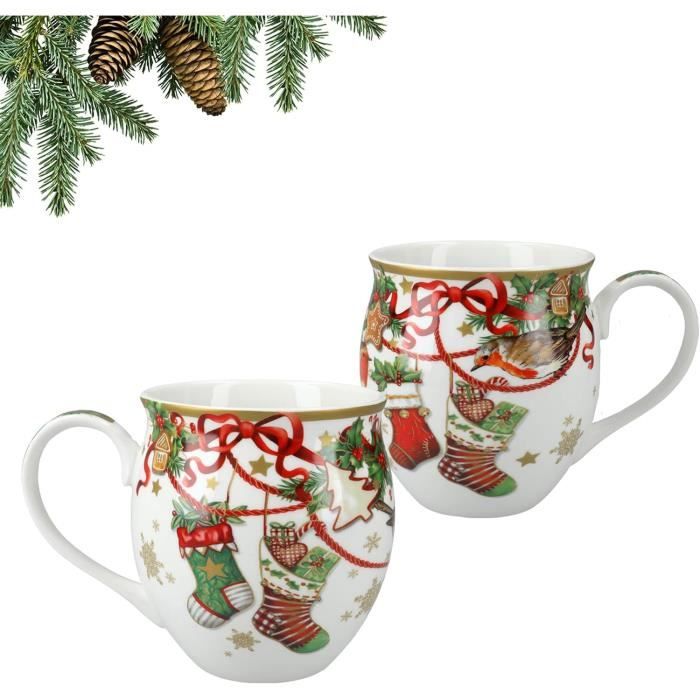 Carmani-Grande Tasse De Noël, Tasse De Fête Festive Pour Le Thé, Le ...