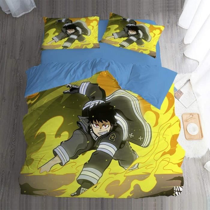 Anime Scorching Fire Brigade Fire Force Anti-Rides Housse de Couette ...