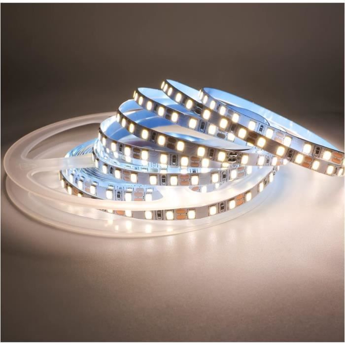 Bande Led 12V, 5Mm De Large, Bande Led 4000K 5M Blanc Naturel 2835 Ip20 ...