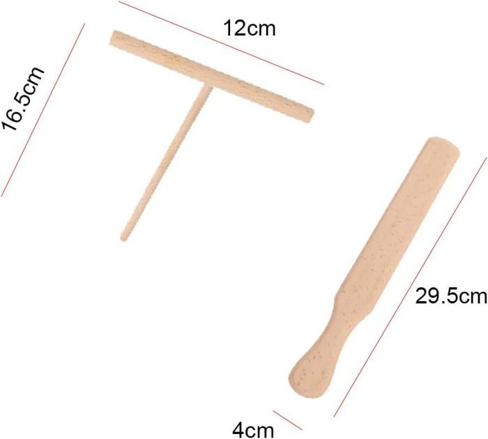 Bois Spatule Crepe,Rateau Crepe,Etaleur Crepe,Spatule Raclette Bois ...