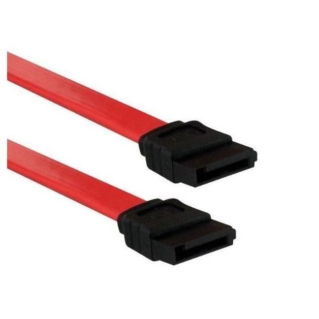 CABLING® Nappe câble rouge SATA 50 cm avec connecteurs noirs pour ...