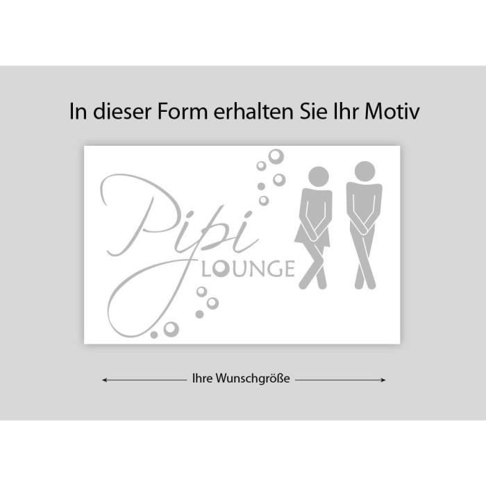 Sticker mural WC Homme-Femme Pipi Lounge - Bleu Clair - 27x18 cm - Graz ...