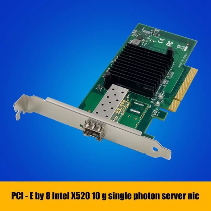 X520-SR1 PCI-E X8 10GbE Carte RéSeau Serveur Optique Port Unique SFP LC ...