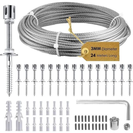 24M Kit Professionnel de Support Muraux en Acier Inoxydable pour ...