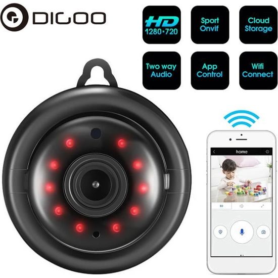 Digoo DG-MYQ Caméra IP WIFI 720P Avec Stockage Nocturne Cloud Vision ...