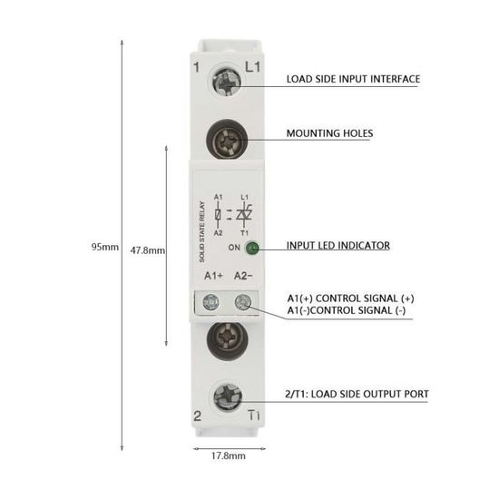 Relais statique - EJ.LIFE - SMT4825L - Ultra fin - Dissipateur ...