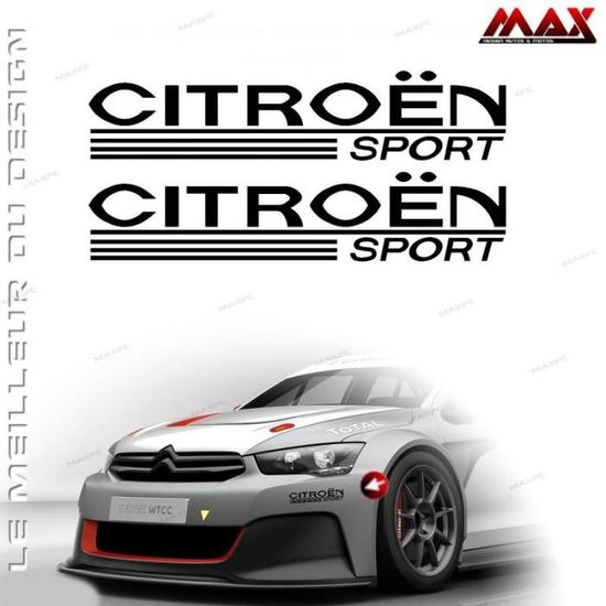 2 stickers CITROËN SPORT – NOIR – de 250x54 mm Citroen DS5 DS3 DS4 C3 ...