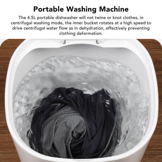 Mini machine à laver portative de 4 Machine à Laver Portable 4,5 L ...