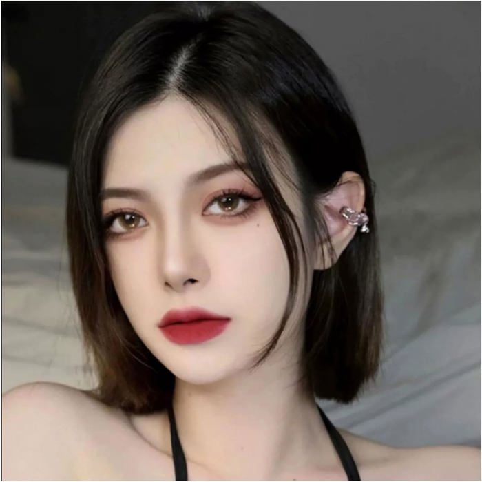 Élégante 1 pièces, perruque femme cheveux courts naturel tête complète ...