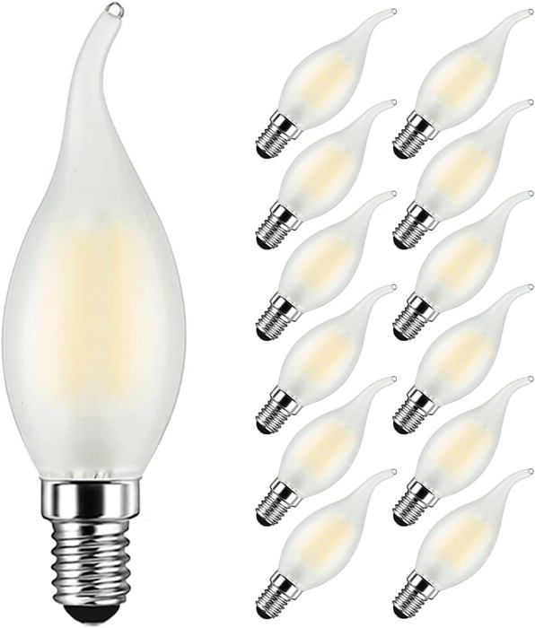 Ampoule Bougie LED E14 6W Equivalent 60W 600Lumen, Blanc Froid 6500K, Ampoule LED Bougie Petit ...